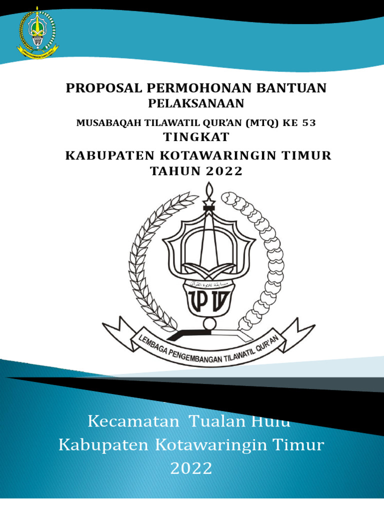 Proposal MTQ Ke-53 Kotawaringin Timur | PDF