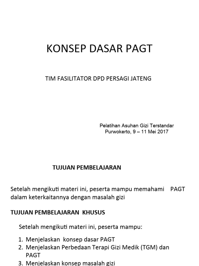 Konsep Dasar Pagt | PDF