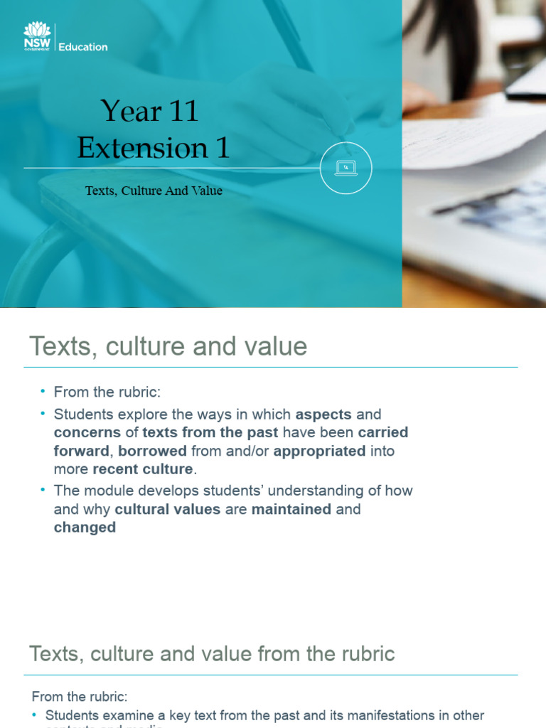 English Extension s6 General Resource 1 Texts Culture Values | PDF ...
