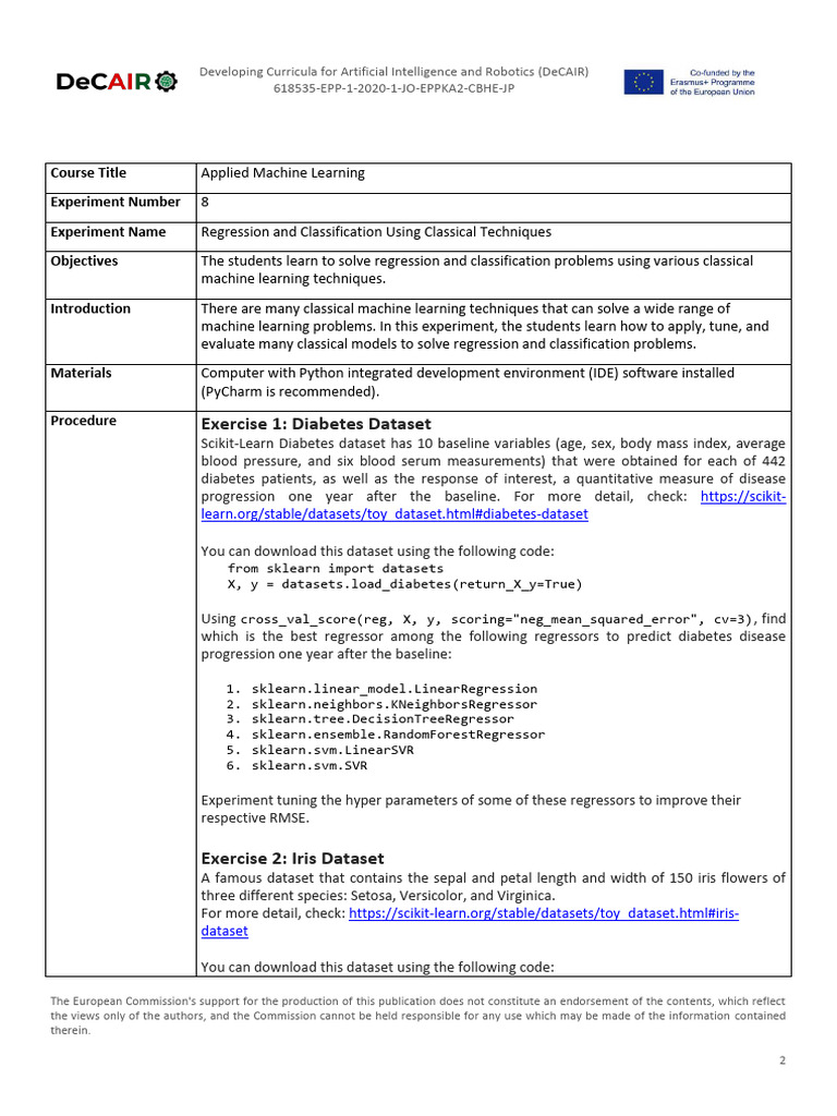 ML Engineer | Download Free PDF | Machine Learning | Regression Analysis