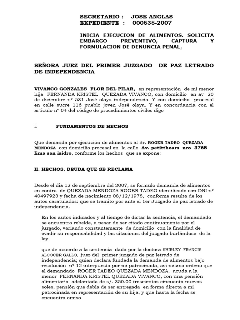 Liquidacion de Pensiones Devengadas | PDF | Demanda judicial | Ley procesal Liquidacion de Pensiones Devengadas | PDF | Demanda judicial | Ley procesal