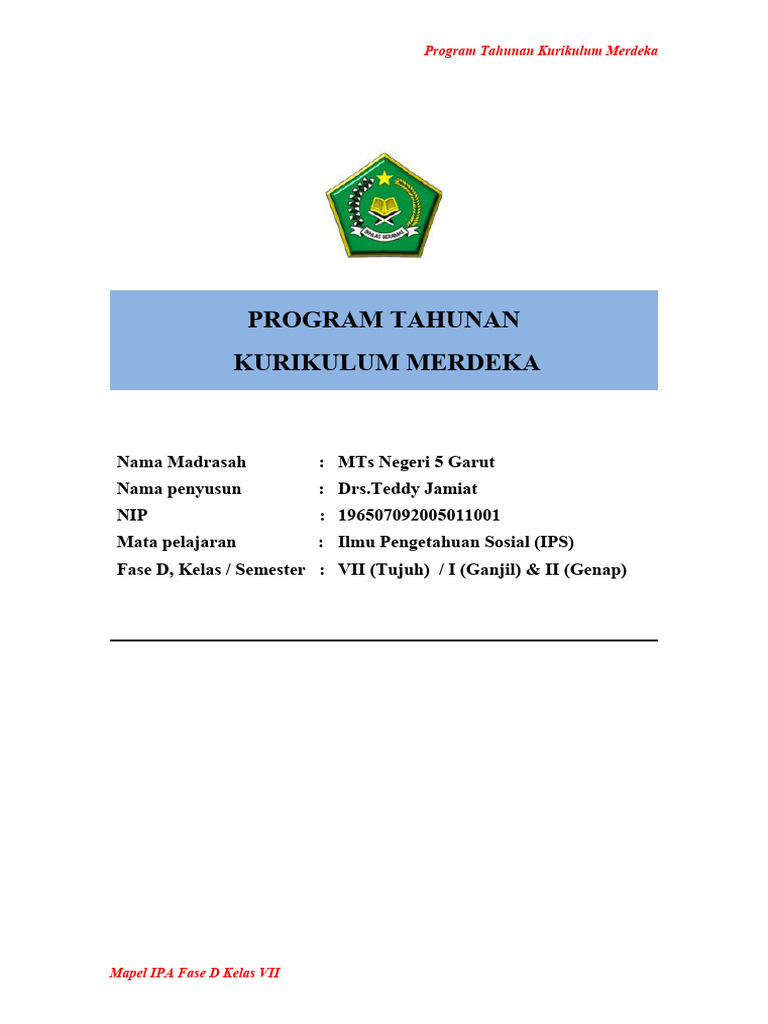 PROTA Kurikulum Merdeka | PDF