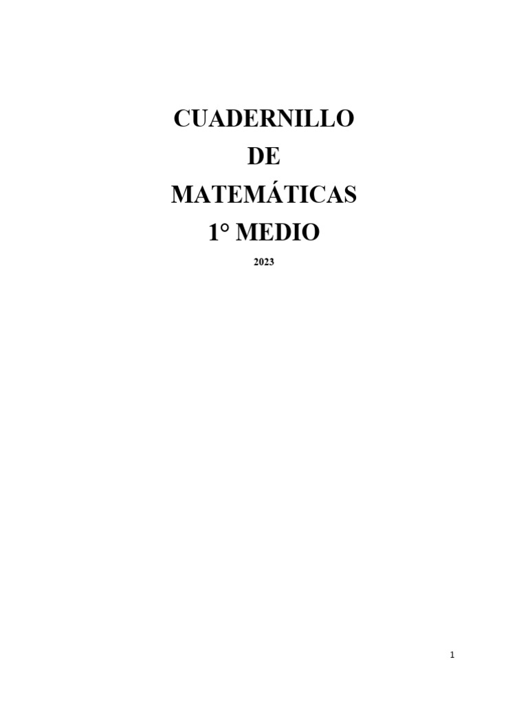 Ejercicios de Matemáticas 1° Medio 2023 | PDF | Triángulo | Geometría ...