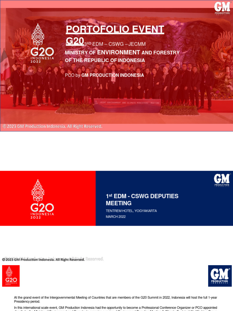 PROFILE EVENT G20 by GM PRODUCTION INDONESIA | PDF | International Economic Organizations ...