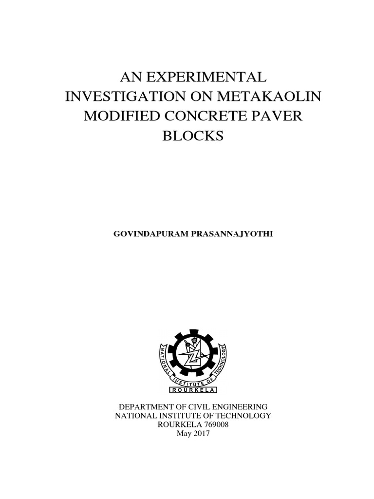 my paver block project | PDF | Concrete | Cement