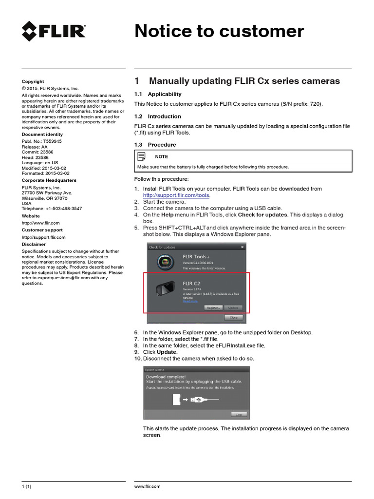 FLIR CX Series Firmware Upgrade Using FLIR Tools | PDF | System Software | Software