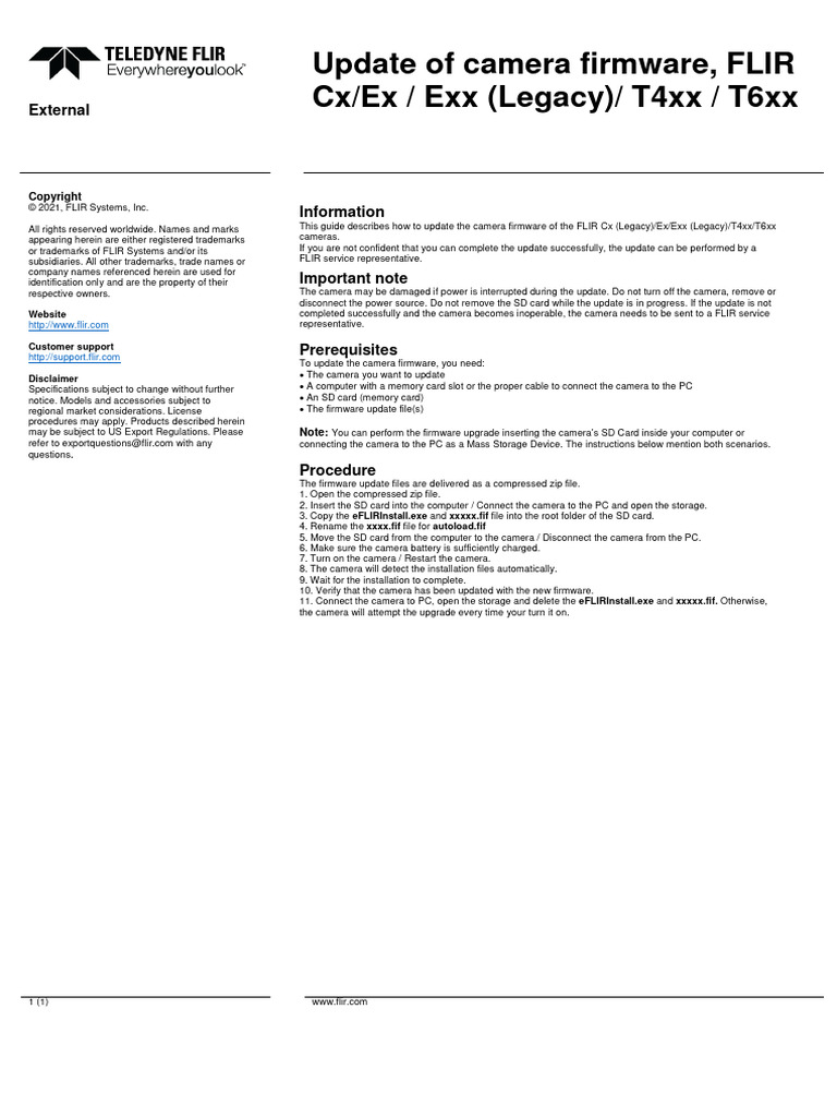 FLIR CX Series Firmware Upgrade Without FLIR Tools | PDF | Computer File | Personal Computers