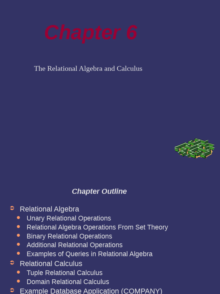 Ch6 Relational Algebra Calculus Pdf