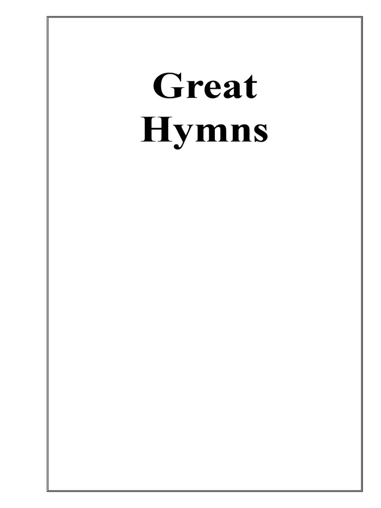 Great Hymns 111321 | PDF | Hymns | Christian Songs