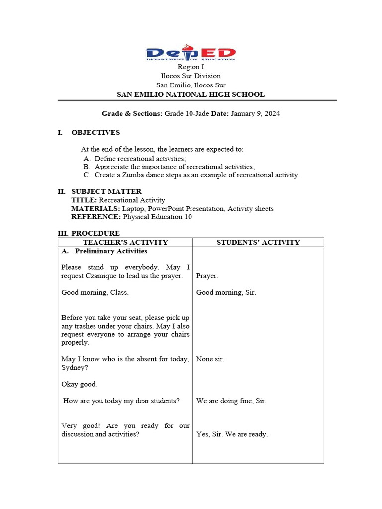 Demo DLP | PDF | Self Esteem | Dances