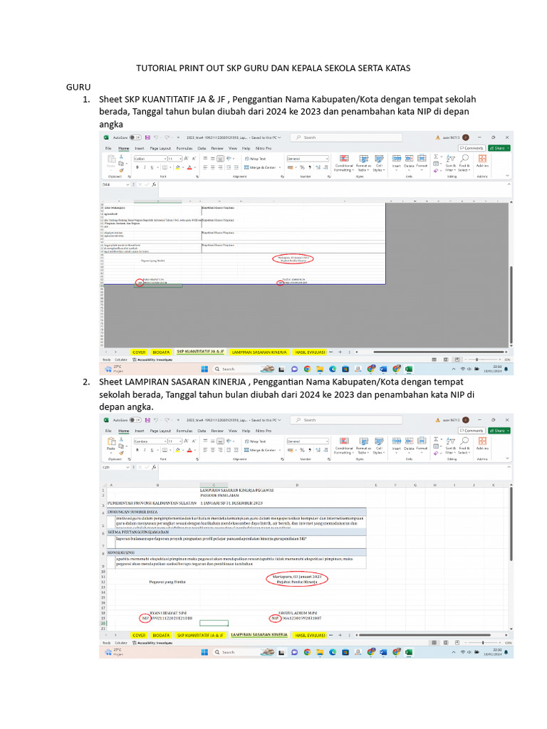 Tutorial Print Out SKP Guru Dan Kepala Sekola Serta Katas | PDF | Karier & Perkembangan ...