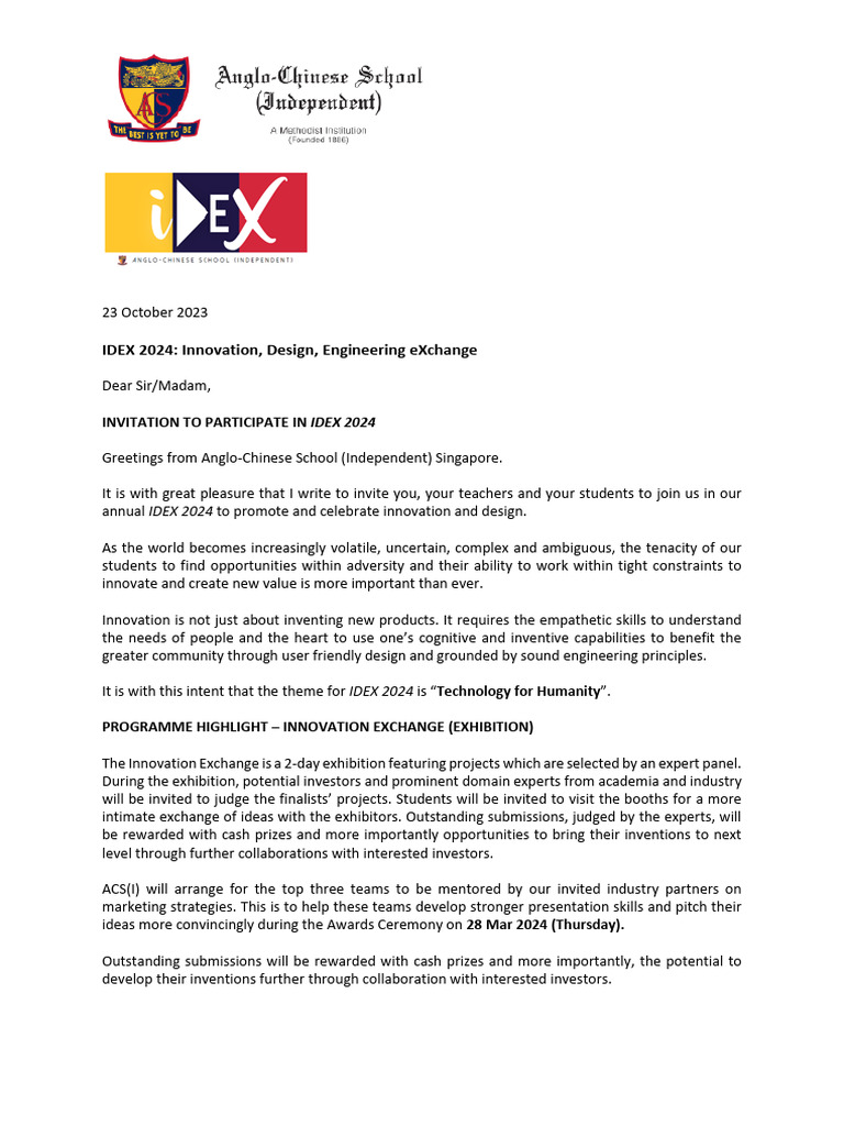 IDEX 2024 Exhibition Invitation | PDF | Prototype | Innovation