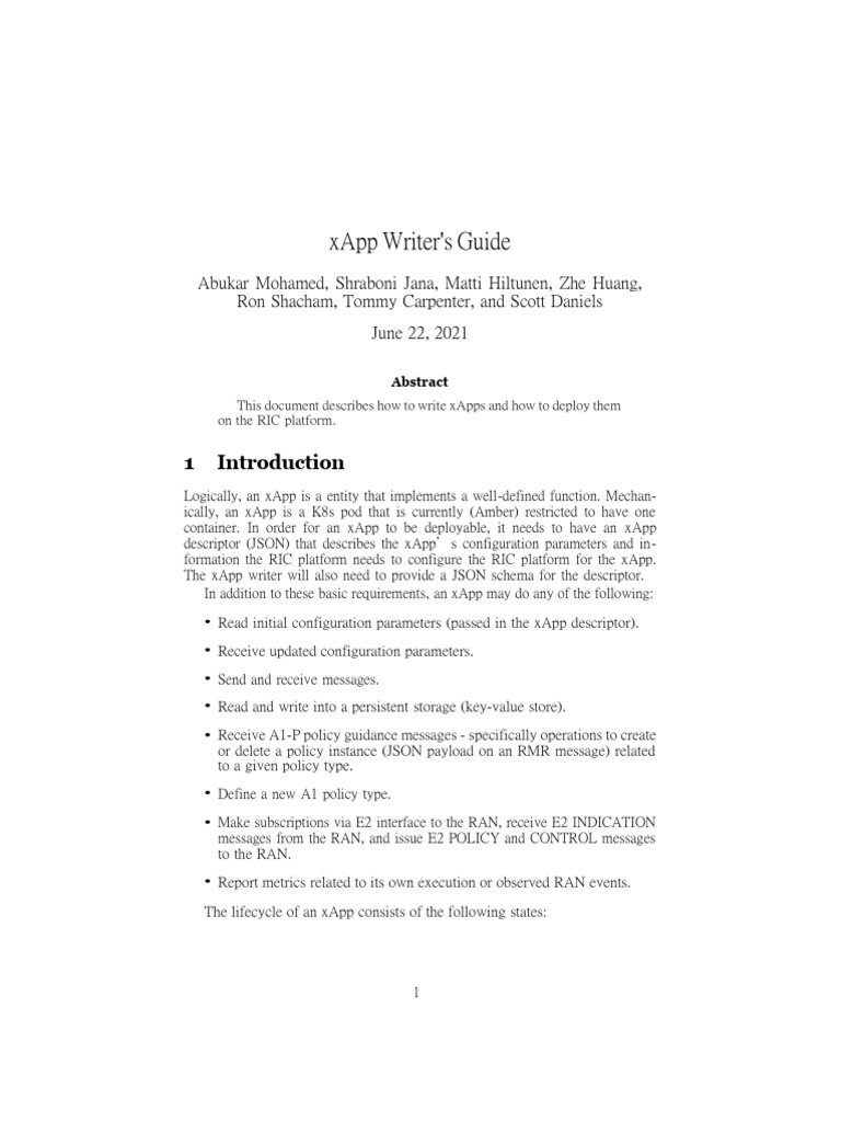 Xapp Writer S Guide v2 | PDF | Callback (Computer Programming) | Pointer (Computer Programming)