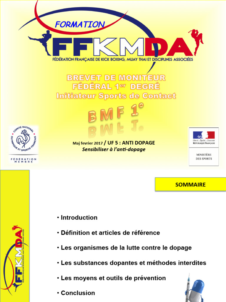 UF 5 L'Anti Dopage | PDF