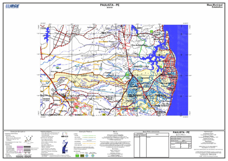 Mapa Municipal de Paulista - PE | PDF | Cartografia | Design gráfico