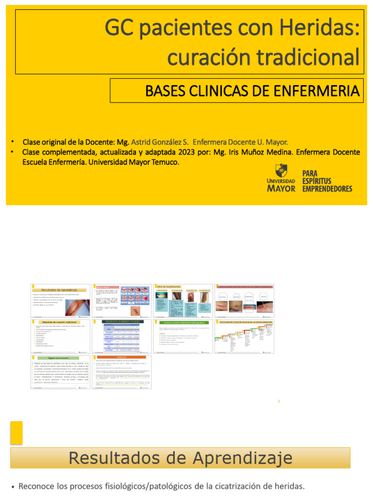 GC Paciente Con Heridas, Curación Tradicional 2023 | PDF | Herida ...