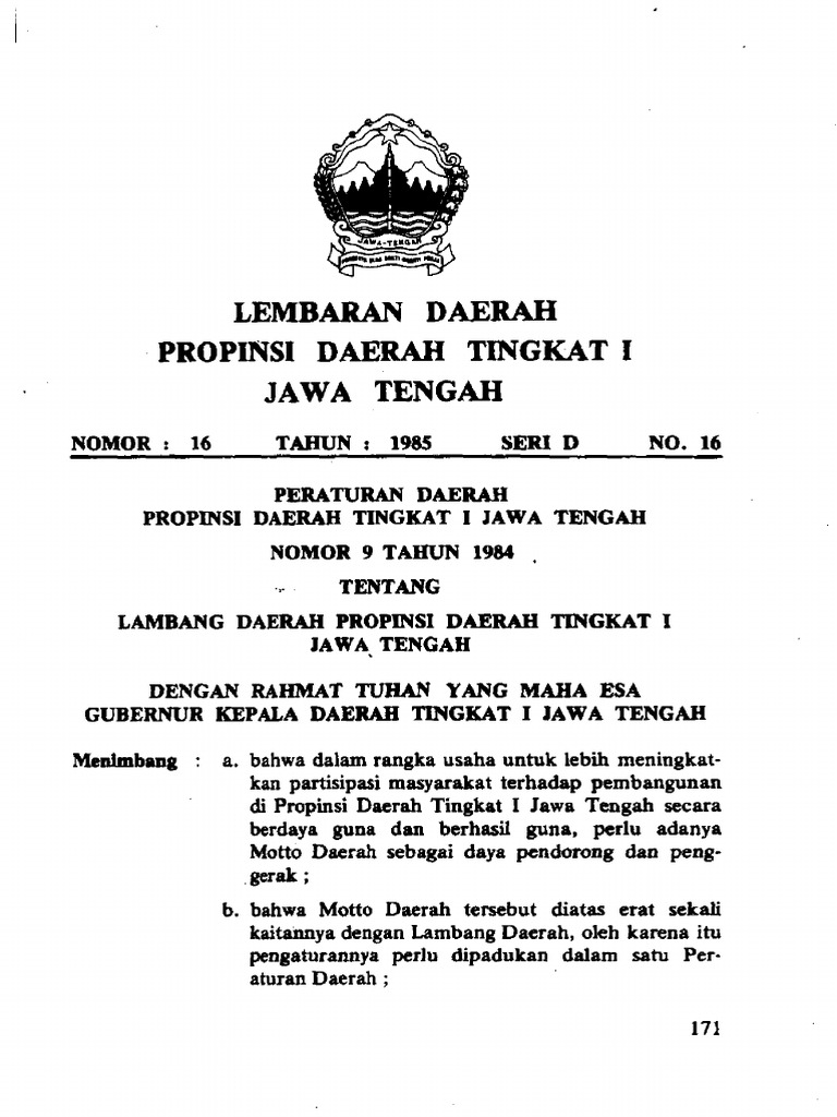 Perda 9 TH 1984 | PDF