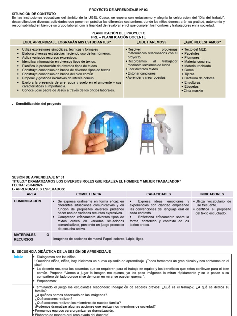 Proyecto de Aprendizaje n | PDF | Aprendizaje