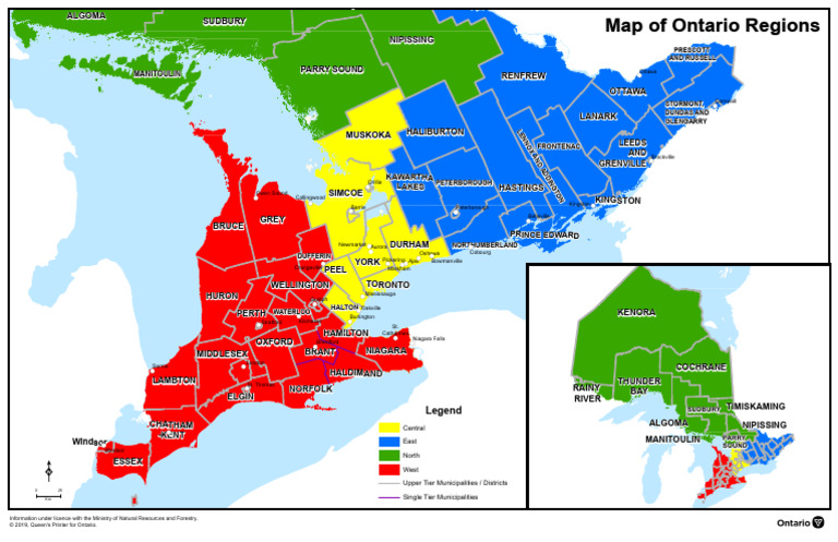 Ontario Regions Map | PDF | Ontario | Politics Of Canada