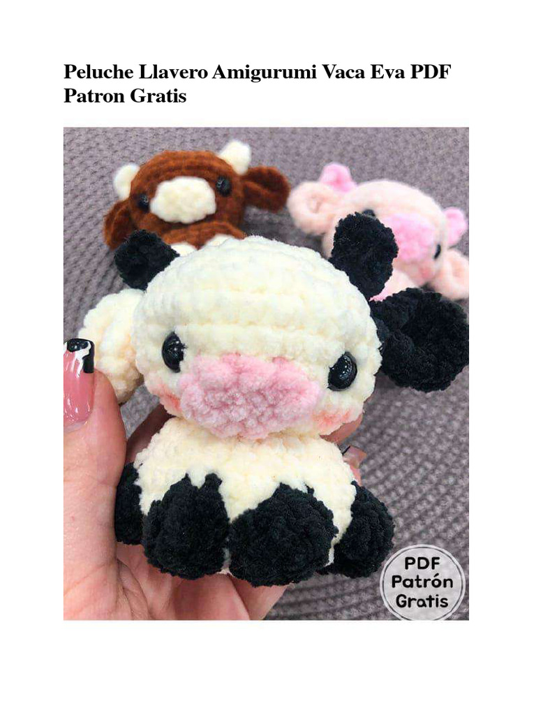 Llavero Amigurumi Vaca Eva Gratis | PDF | Cocina, comidas y vino ...
