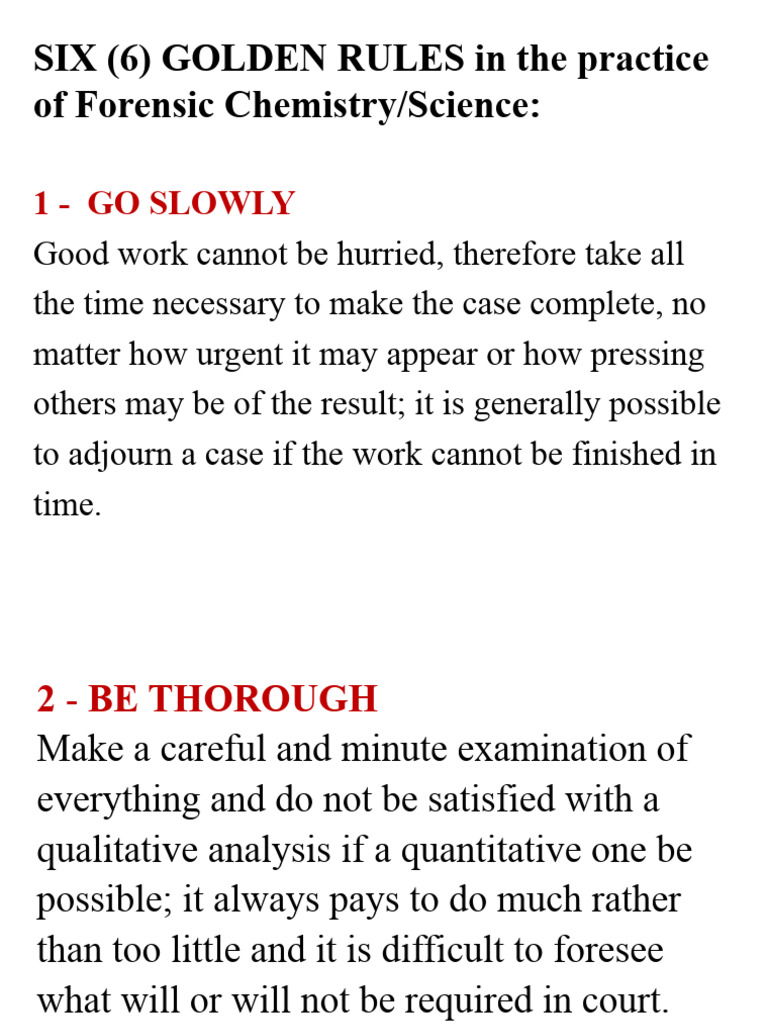 Thge 6 Golden Rules | PDF