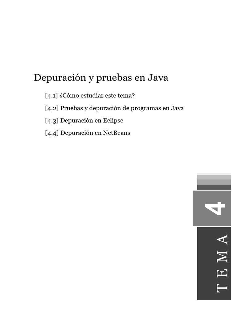 tema4 | PDF | Java (lenguaje de programación) | Eclipse (software)