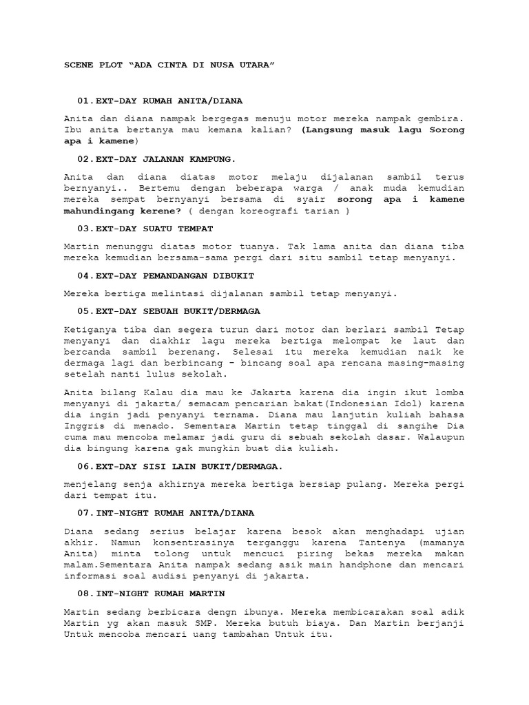 Scene Plot J Breakdown Set Dan Pemain | PDF