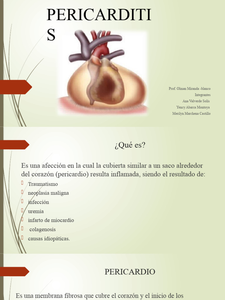 Pericarditis | PDF | Especialidades Medicas | Sistema cardiovascular