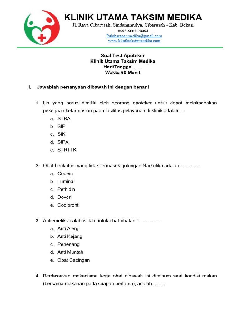 Soal Apoteker | PDF