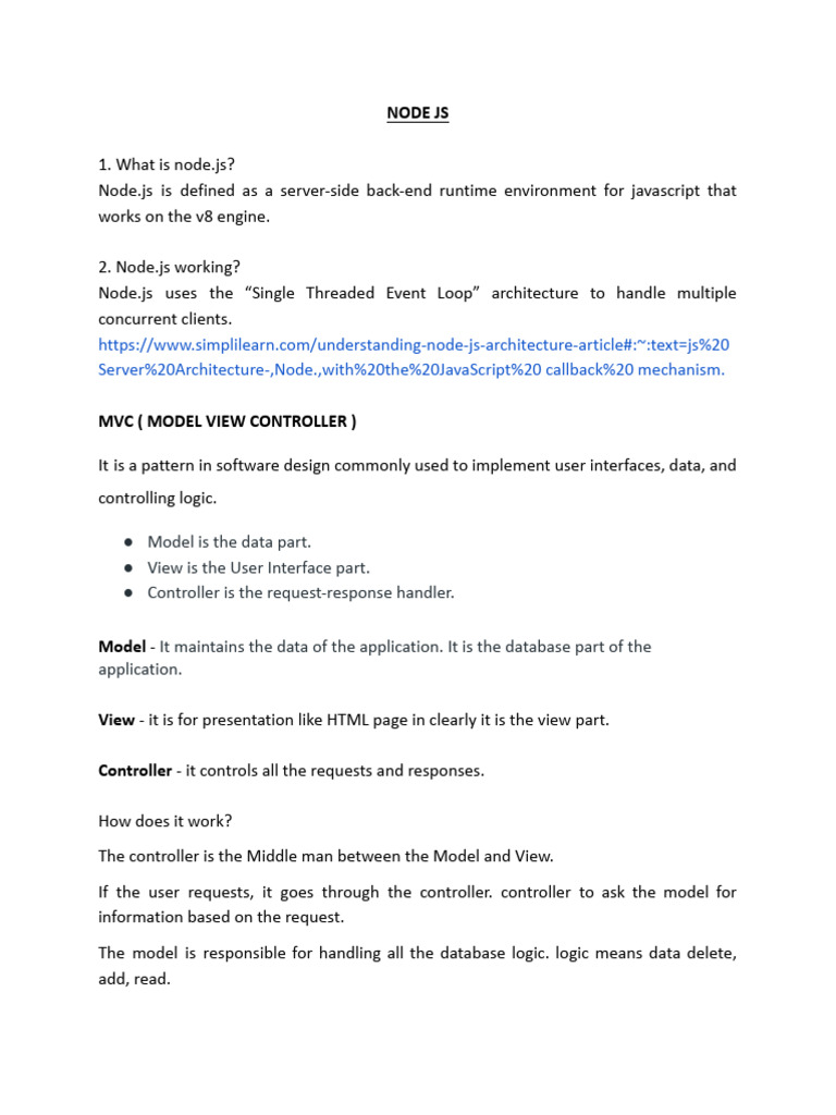 Node JS | Download Free PDF | Model–View–Controller | Http Cookie