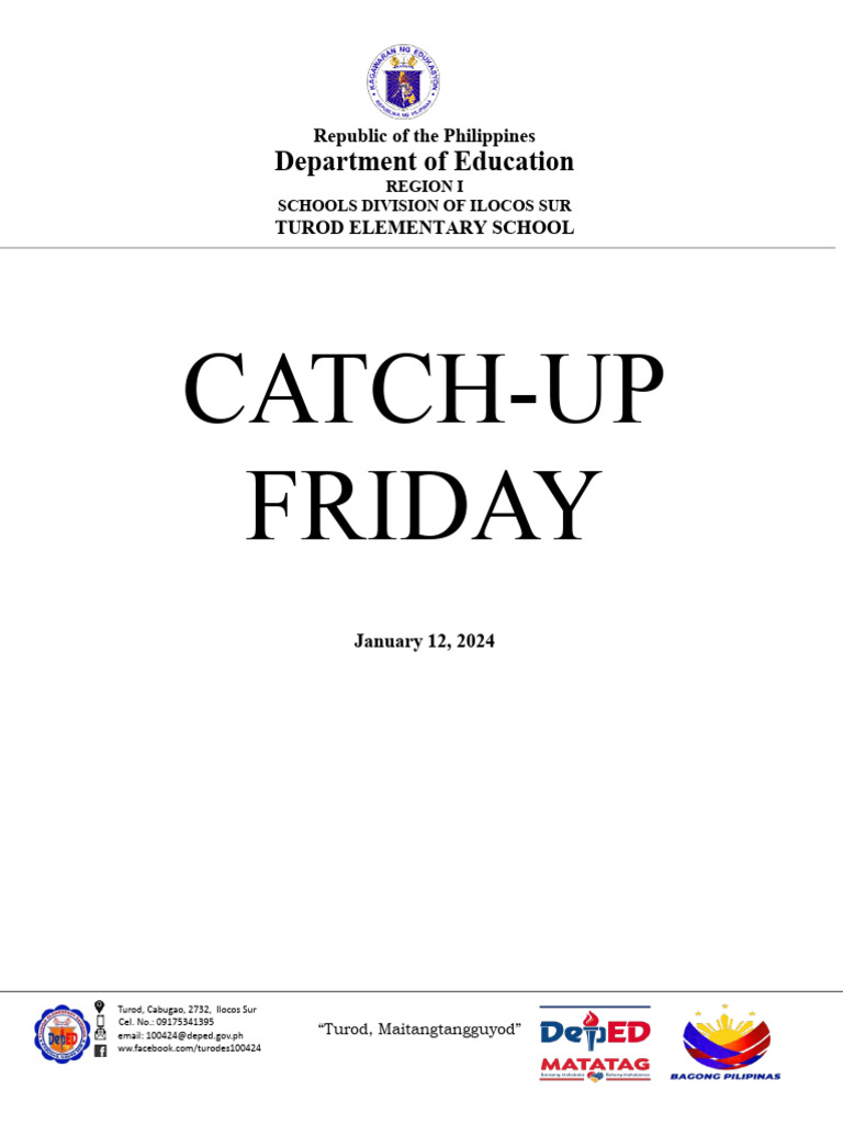 Report On Catch-Up Friday | PDF | Reading Comprehension | Learning