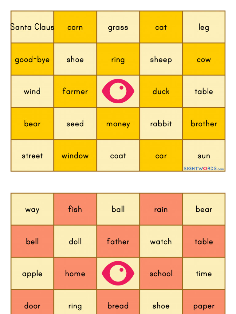 Sight Words | PDF | Santa Claus