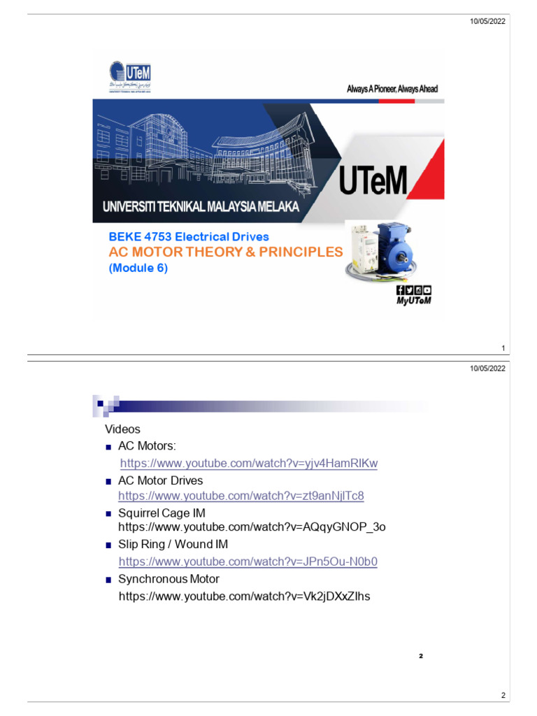 AC Motor Theory and Operation Guide | PDF | Electric Motor ...