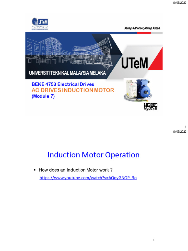Module 7 - AC Drives Induction Motor | PDF | Electric Motor ...