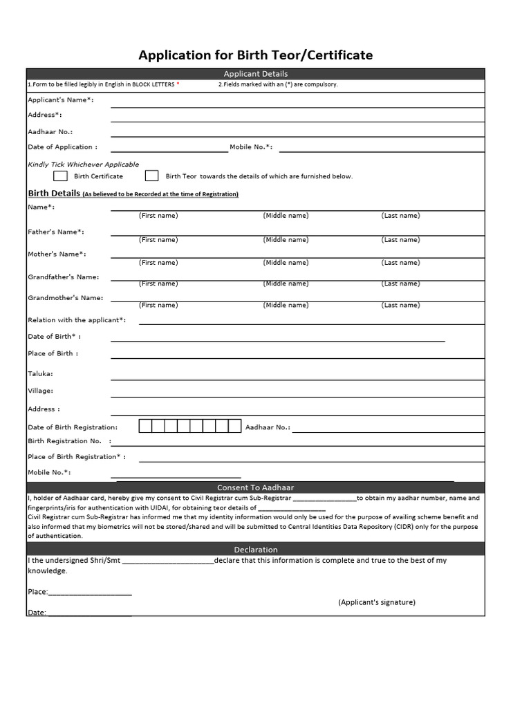 Goa-Birth-Certificate | PDF | Birth Certificate | Security Technology