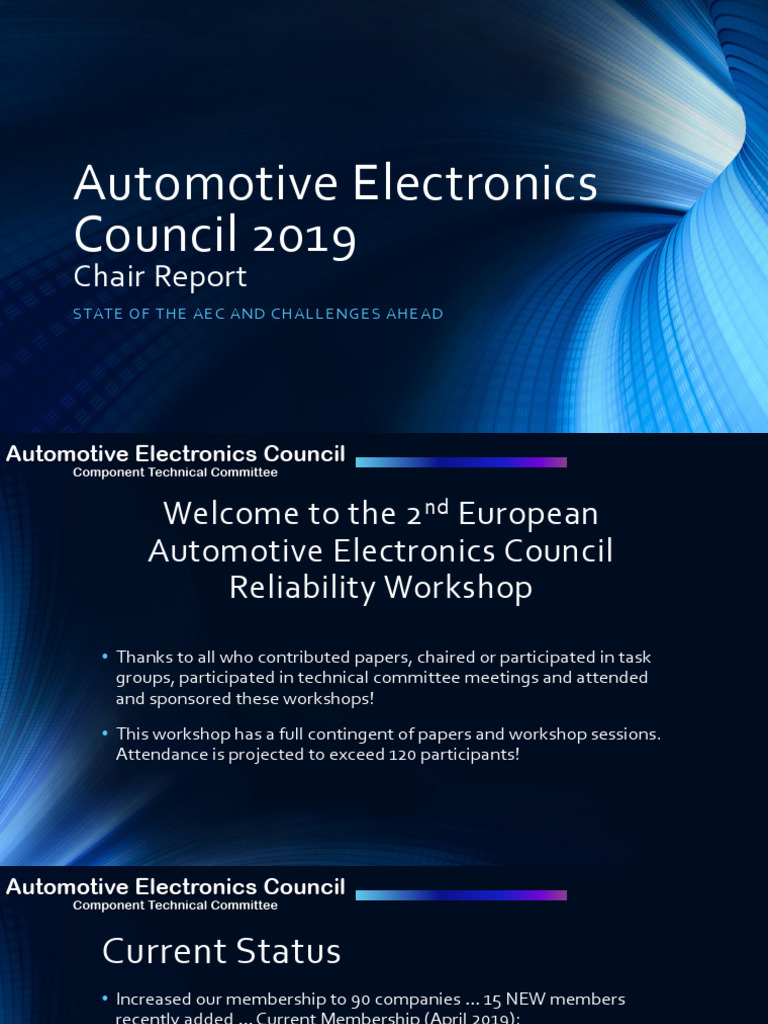 0.2 - Automotive Electronics Council Chair Report 2019 - Update - Tue ...