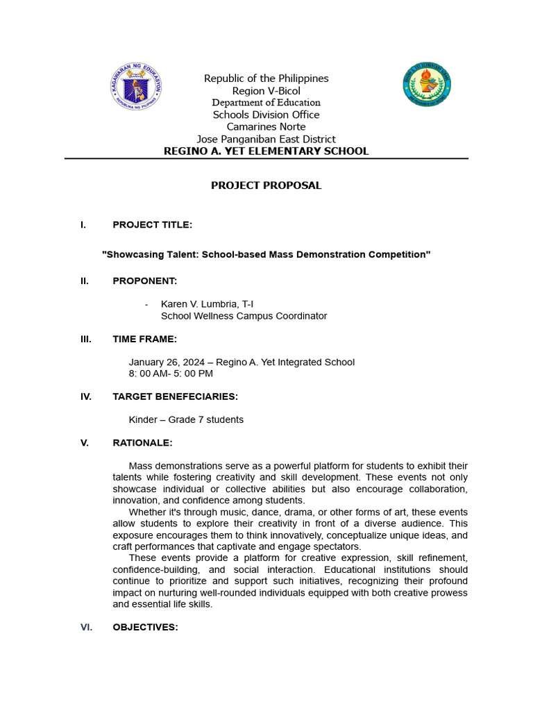 School-based Mass Demonstration Competition | PDF | Mentorship | Creativity