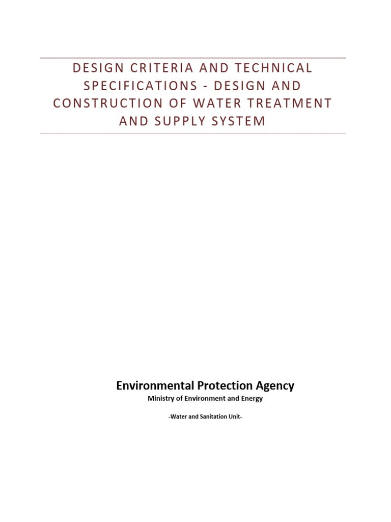 Water Supply Design Criteria and Specs | PDF | Pipe (Fluid Conveyance ...