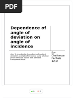 Angle of Deviation in Hollow Prism | PDF | Refractive Index | Refraction