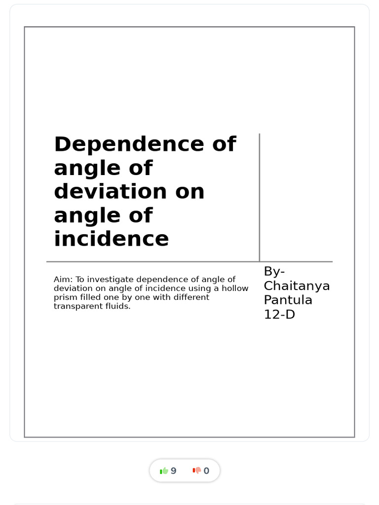 physics-project-final_compress | PDF | Refractive Index | Refraction