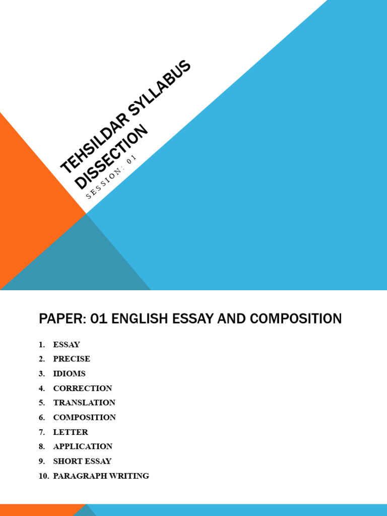 Tehsildar Exam Syllabus Overview 2025 | PDF