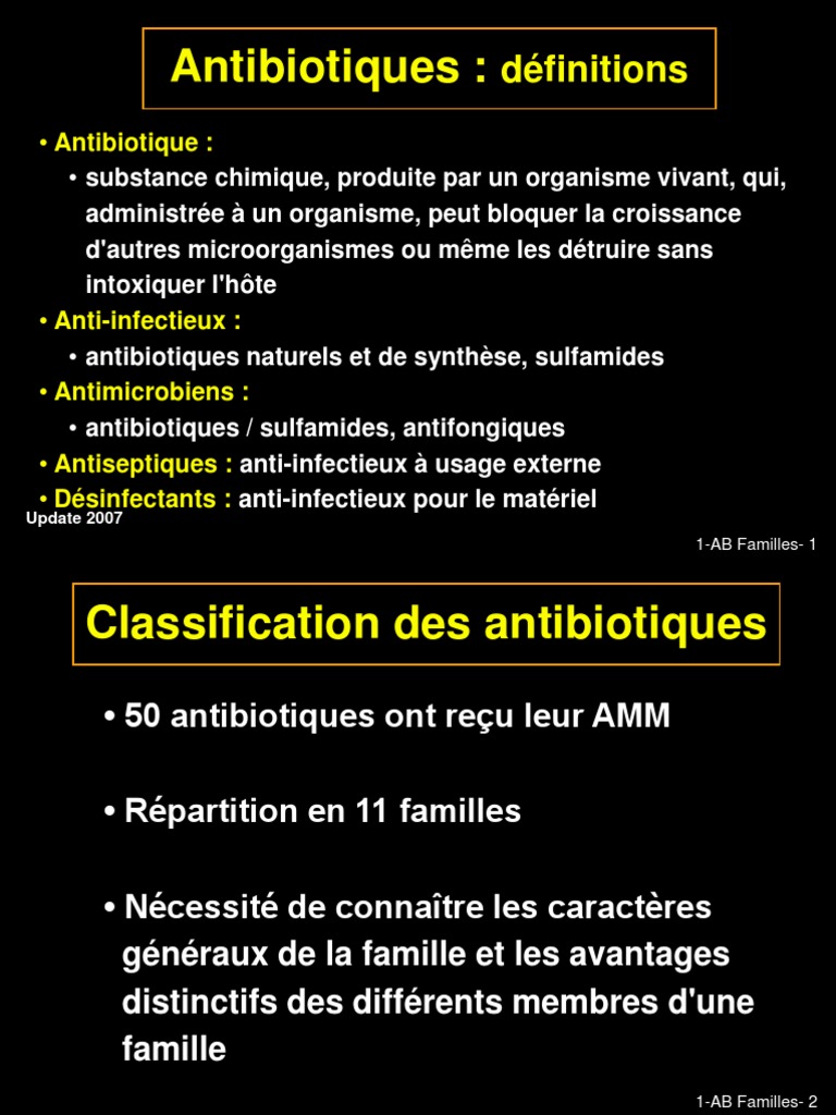Familles-Antibiotiques
