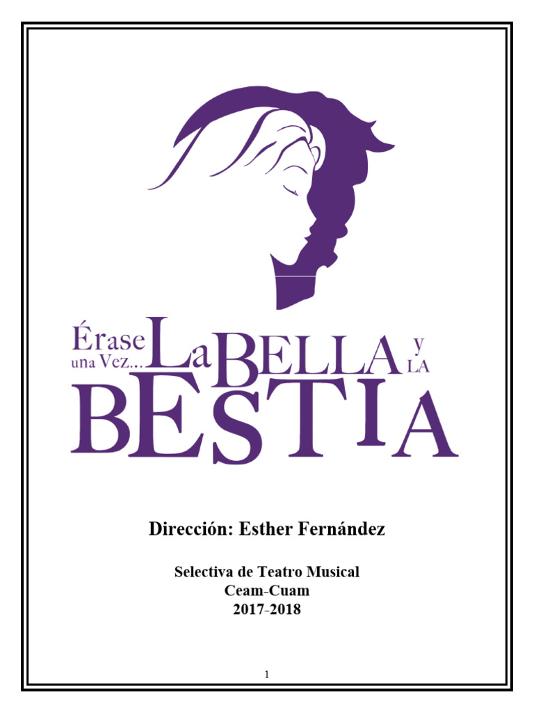 Guion de "La Bella y la Bestia" 2017-2018 | PDF