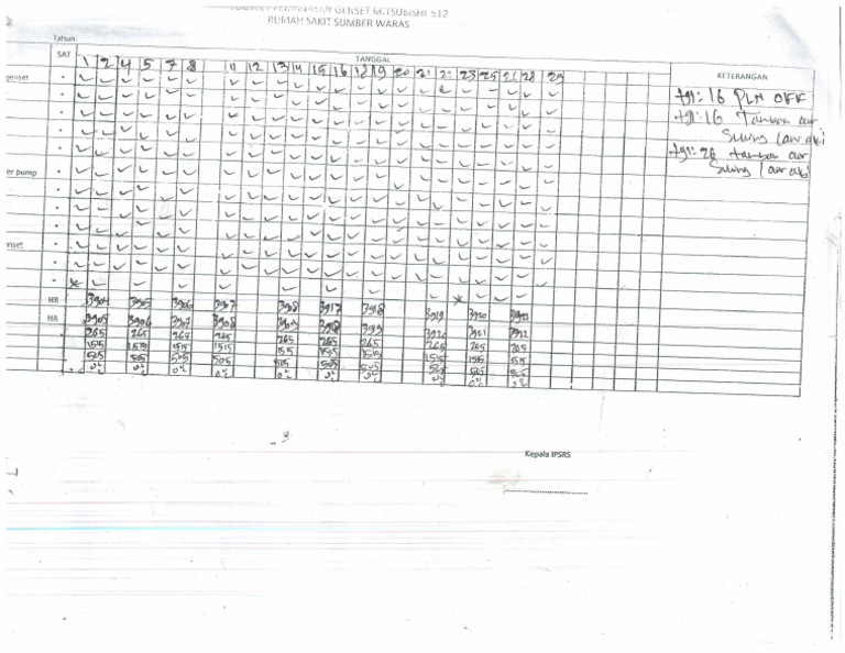 26082022144442 Logsheet Genset | PDF