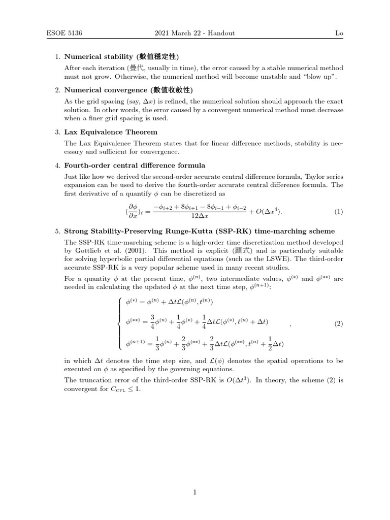 4_handout | PDF | Numerical Analysis | Applied Mathematics