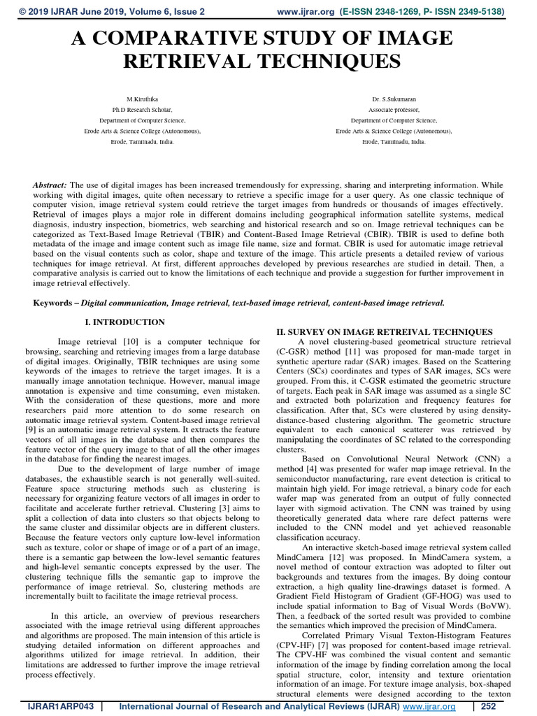 IJRAR1ARP043 | PDF | Cluster Analysis | Accuracy And Precision
