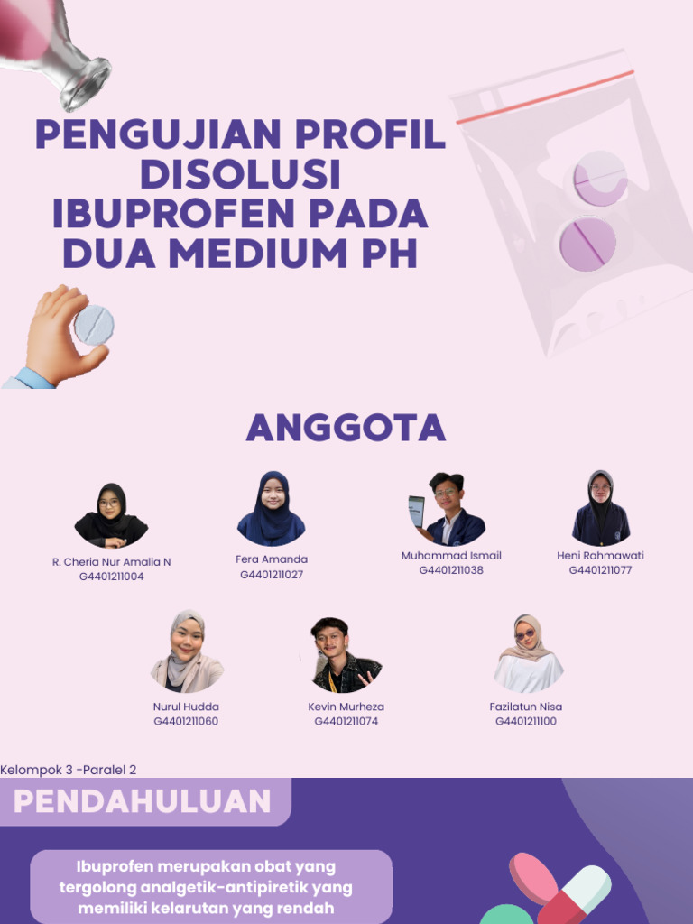 Disolusi Ibuprofen pada Berbagai pH | PDF