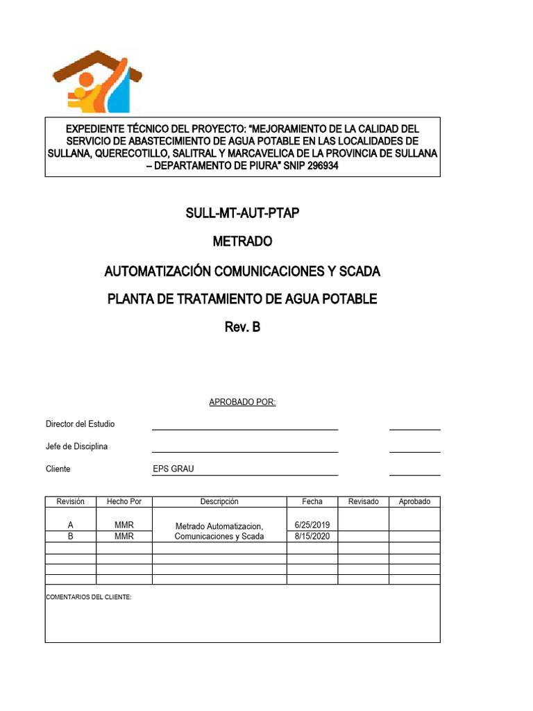 METRADO PTAP AUTOMATIZACION | PDF | Fibra óptica | Automatización