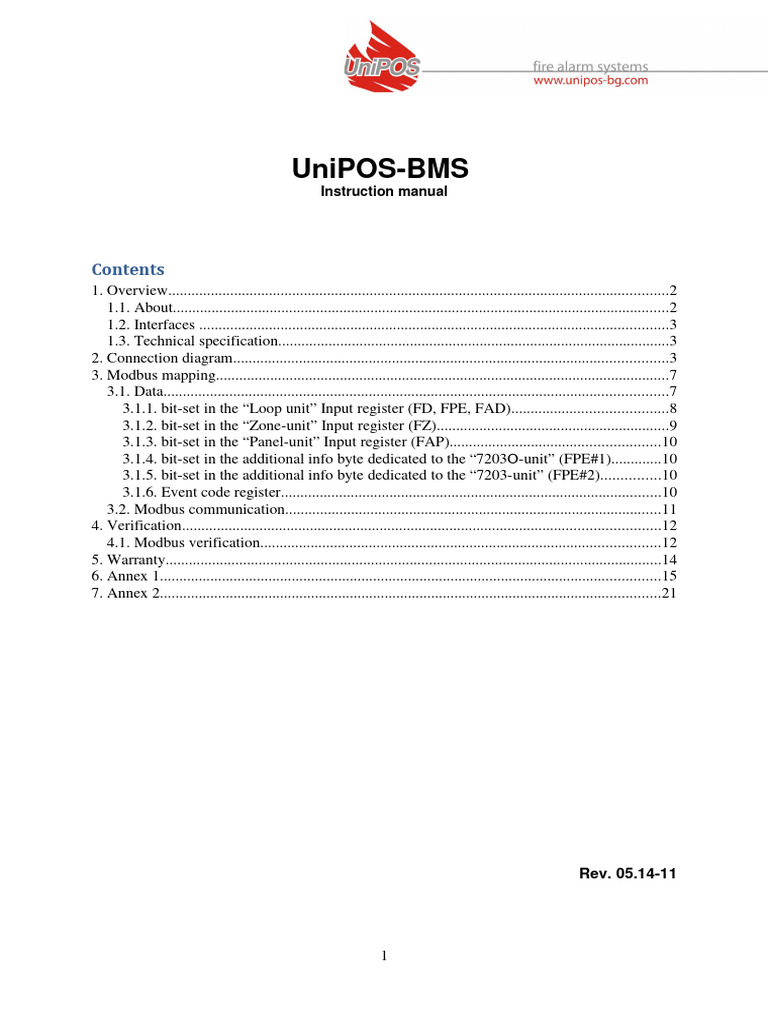 Unipos Modbus System | PDF