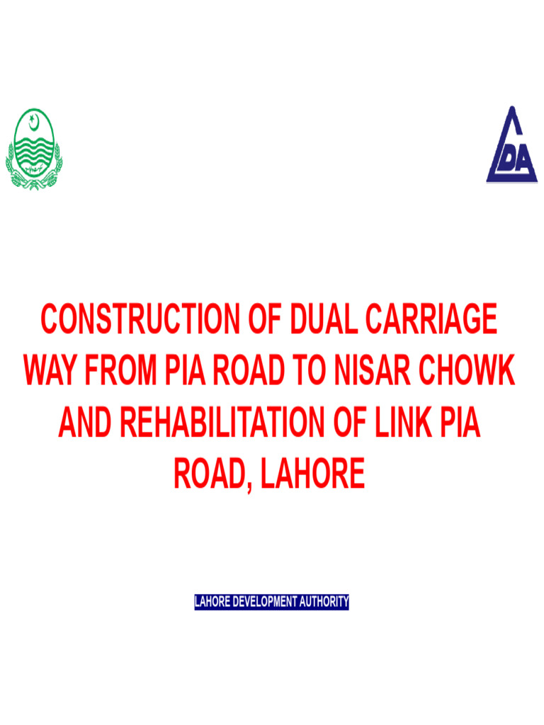 Pia Link Road (Dual Carriageway) . | PDF